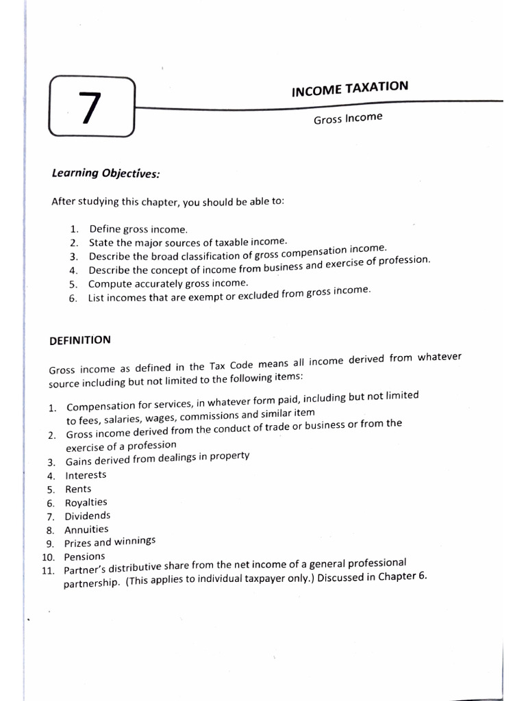 Income Tax Chapter 7 | PDF