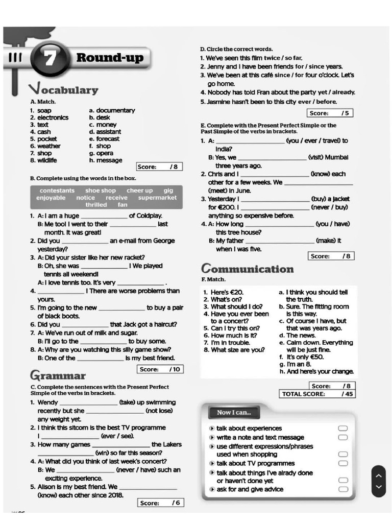 full blast 6 unit 7 | PDF