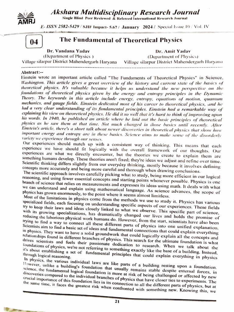 Foundations of Theoretical Physics | PDF | Physics | Philosophy