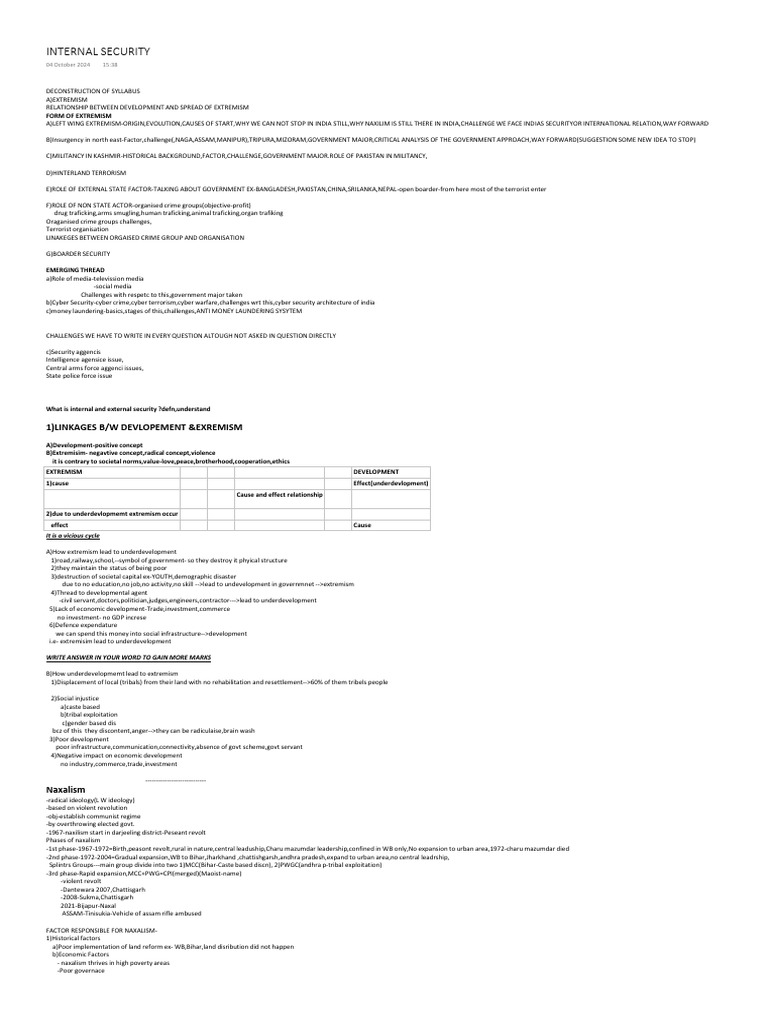 Internal Security | PDF