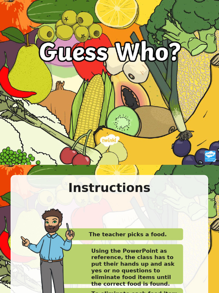 T TP 7562 Food Themed Guess Who Powerpoint Ver 2 | PDF
