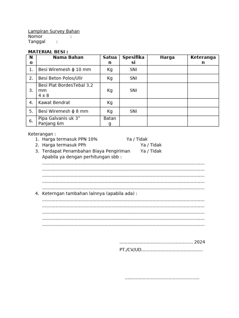 Lampiran Survey 2 | PDF