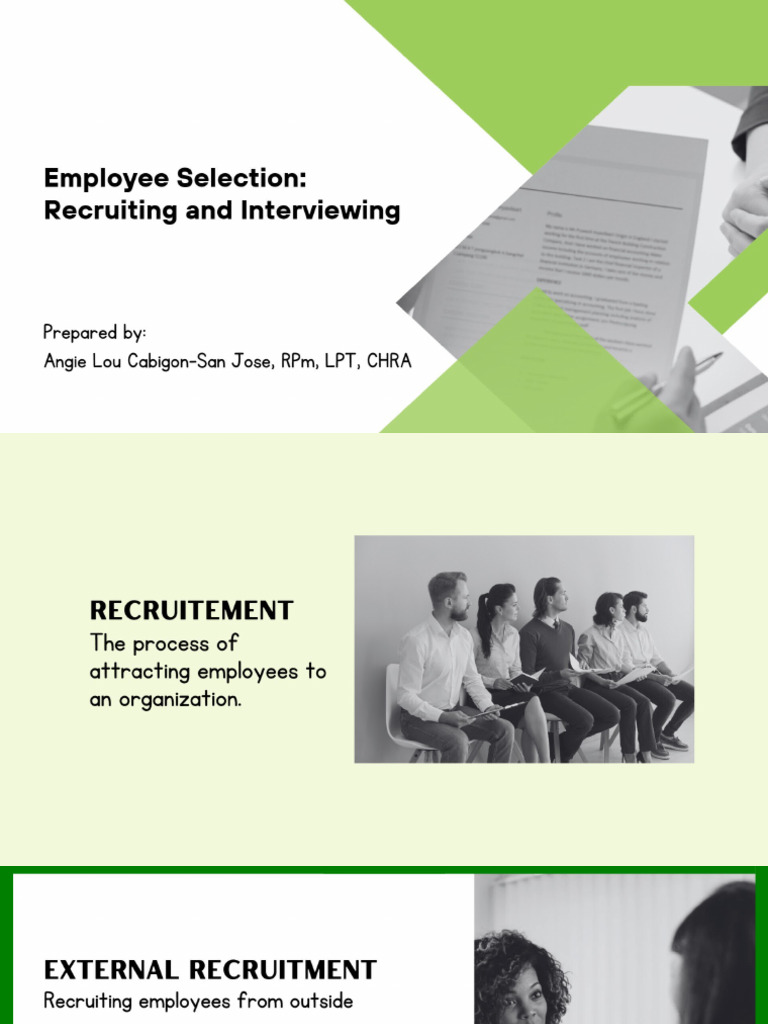3 - Recruiting and Interviewing | PDF
