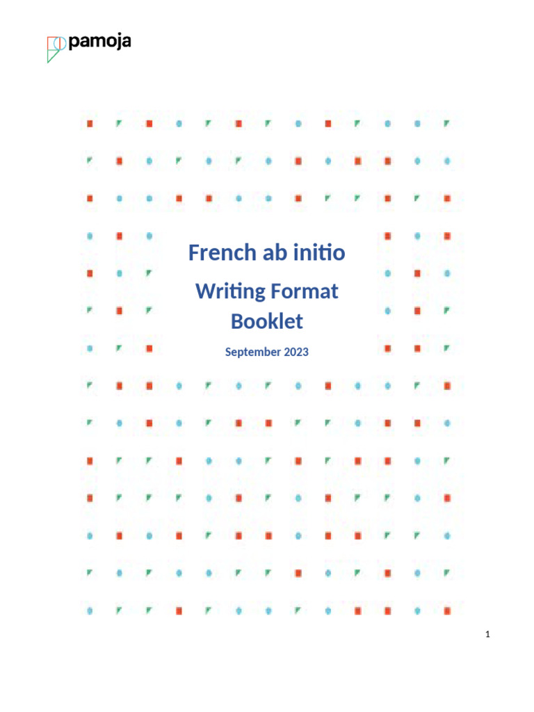 French Ab Initio Writing Guide | PDF | Grammatical Conjugation | Career ...