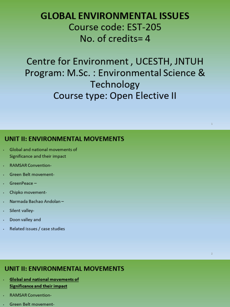 GEI - Unit-2 Env Movements-2 | PDF