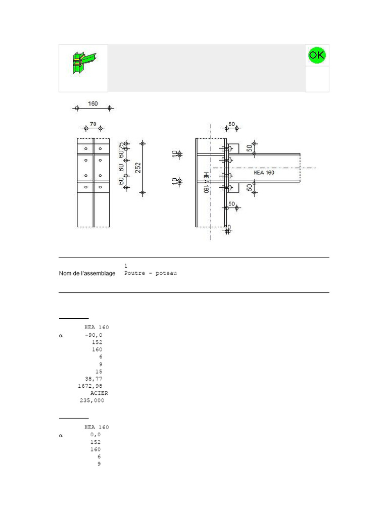 HEA 160 Raidisseurs Poteau Poutre | PDF
