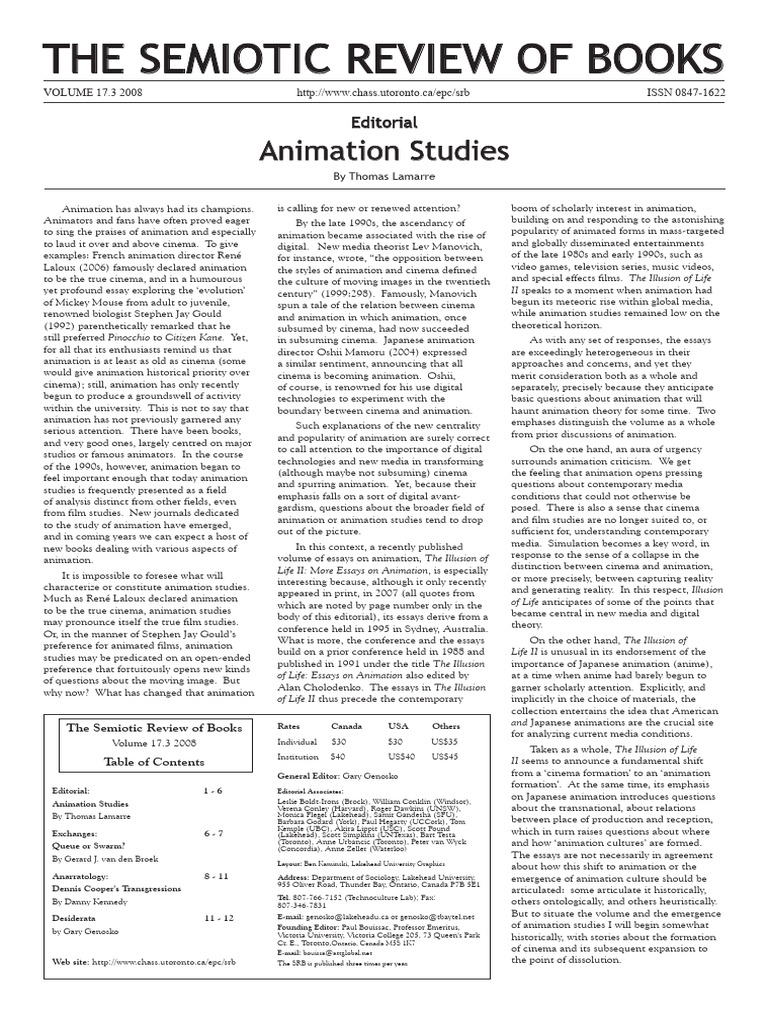 Lamarre Thomas Animation Studies | PDF