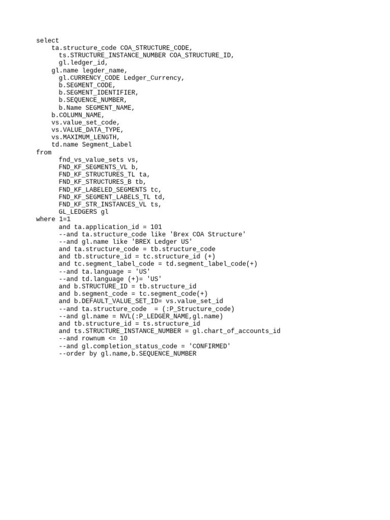 Coa With Segment and Value Set | PDF