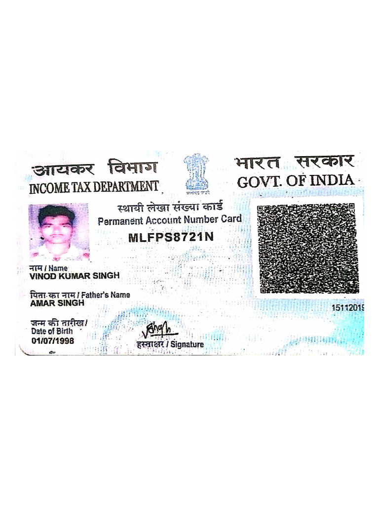 Pan Card Vinod | PDF