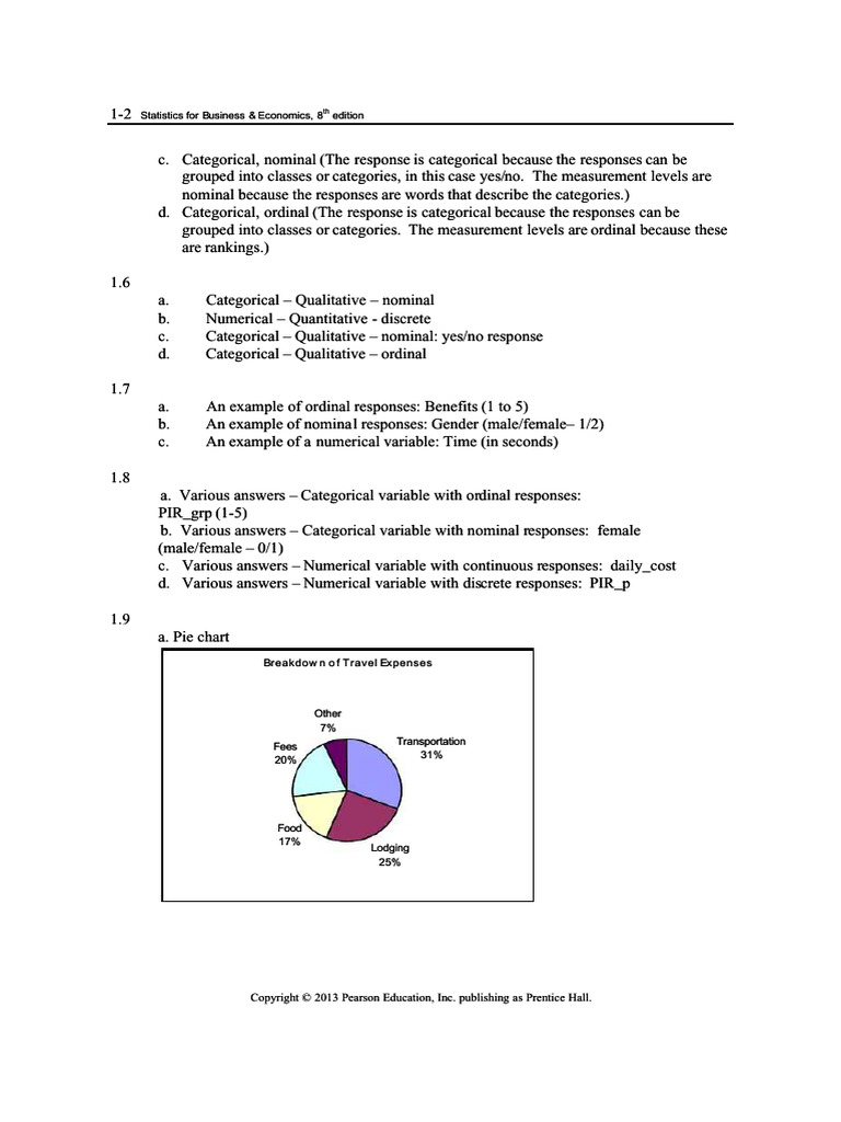 Solution Manual For Statistics For Business and Economics 8th Edition ...