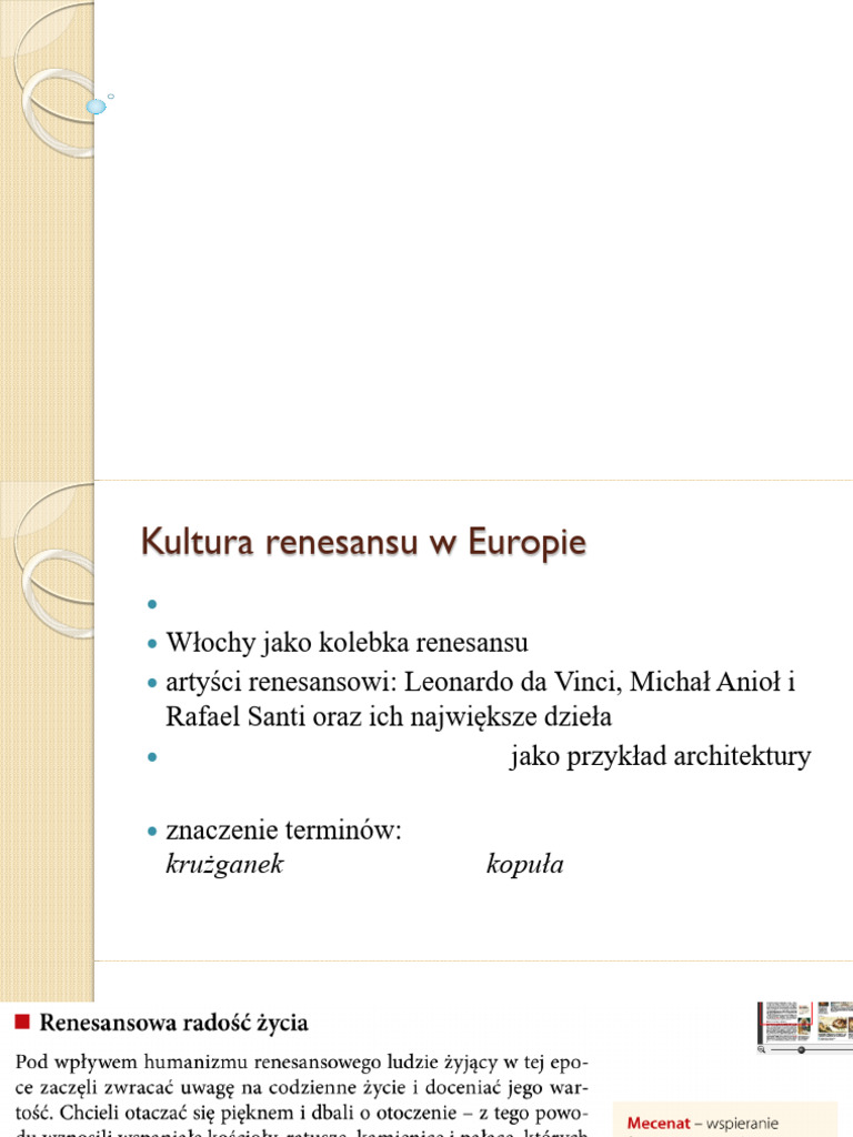 Kultura Renesansu W Europie 2 | PDF