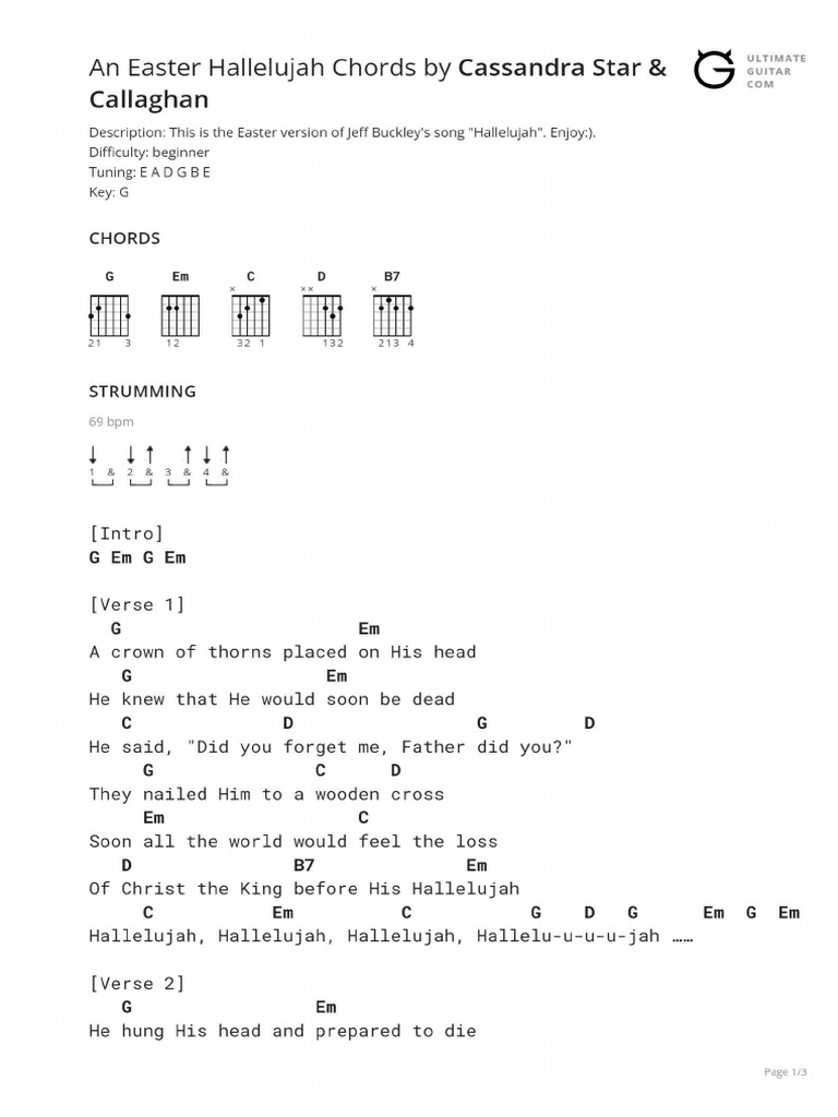 an easter hallelujah chords | PDF
