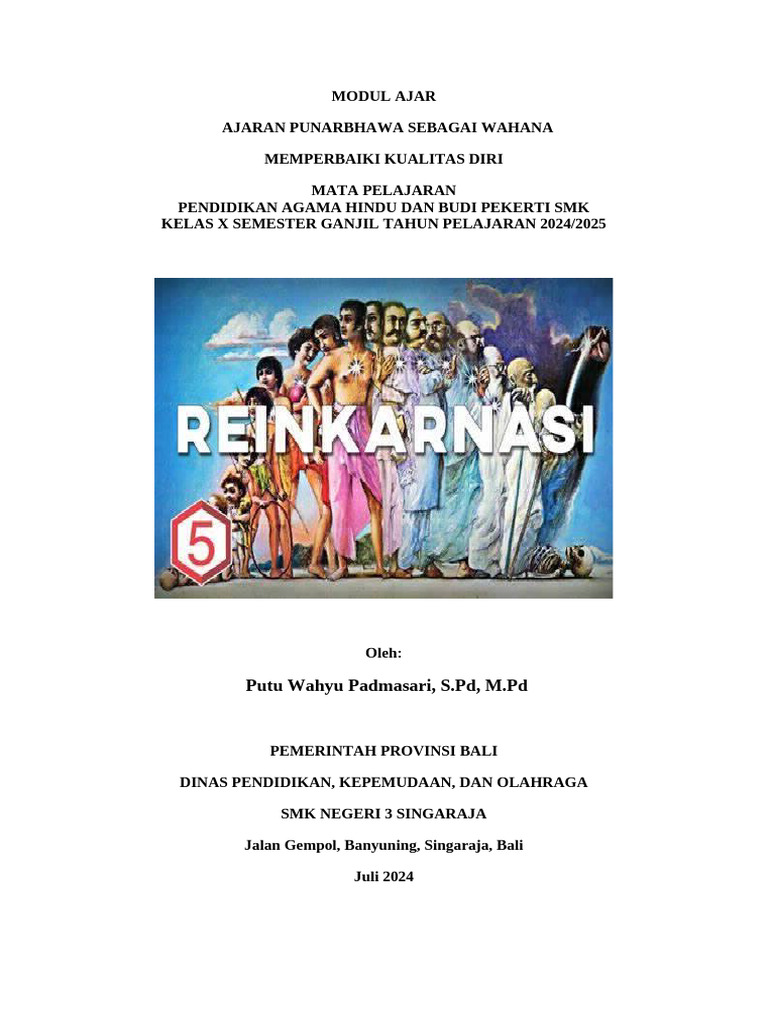 2. MODUL AJAR Punarbhawa (1) | PDF