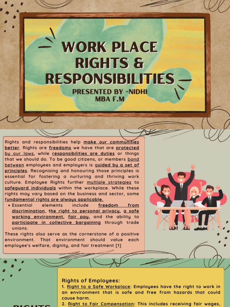 Work Place Rights & Responsibilities | PDF