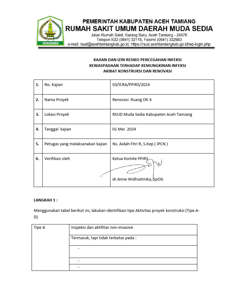 Rehap Ruang Operasi | PDF
