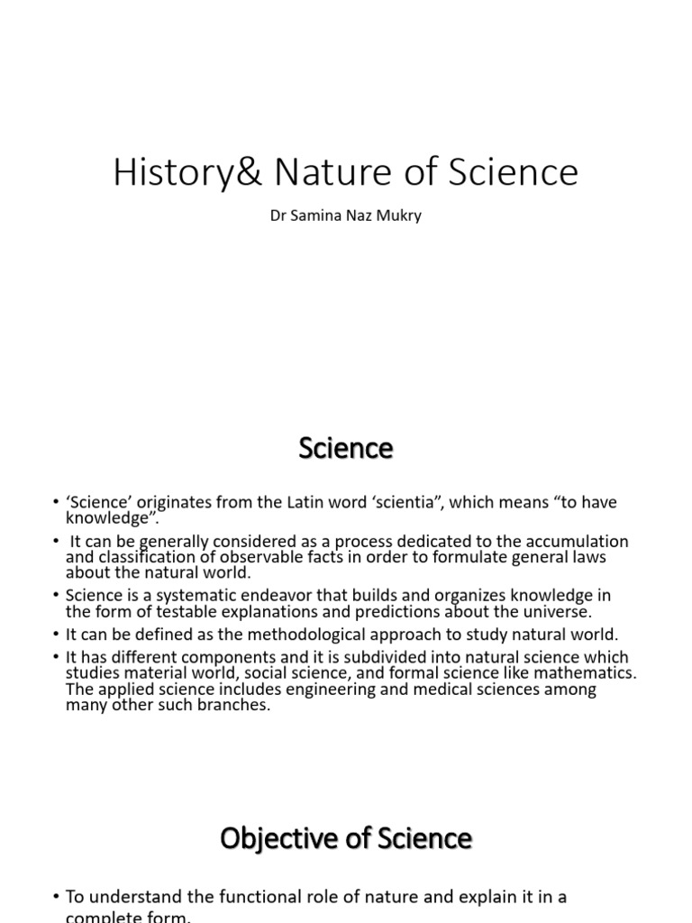 History& Nature of Science | PDF