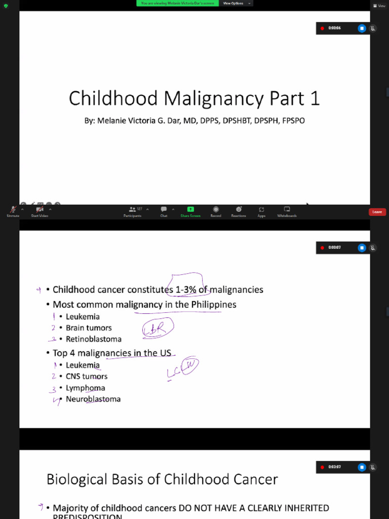 Childhood Malignancy Part 1 | PDF