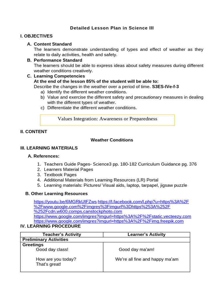 Detailed Lesson Plan in Science 11 | PDF