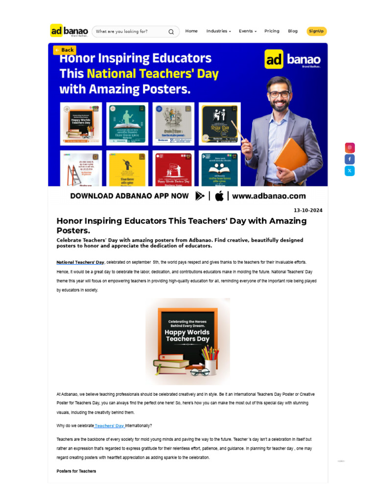 Honor Inspiring Educators This Teachers' Day With Amazing Posters. | PDF | Career & Growth ...