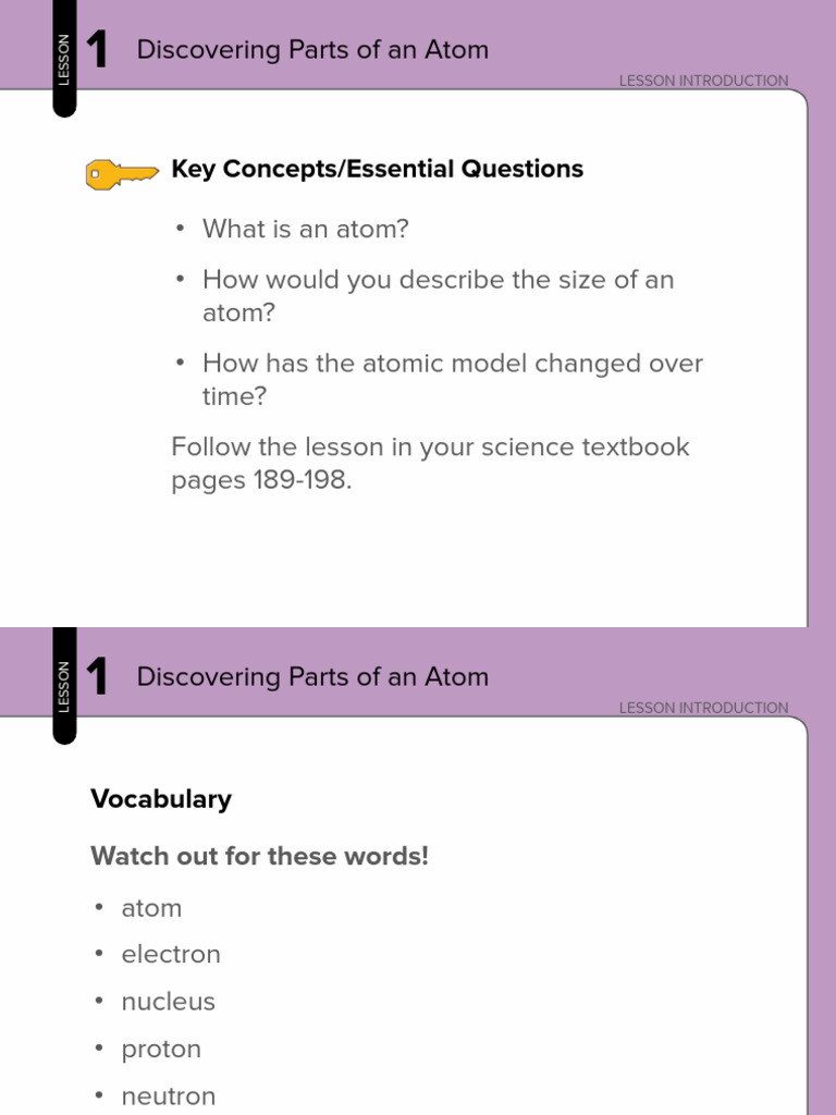 S7C 2.1 Discovering Parts of The Atom | PDF