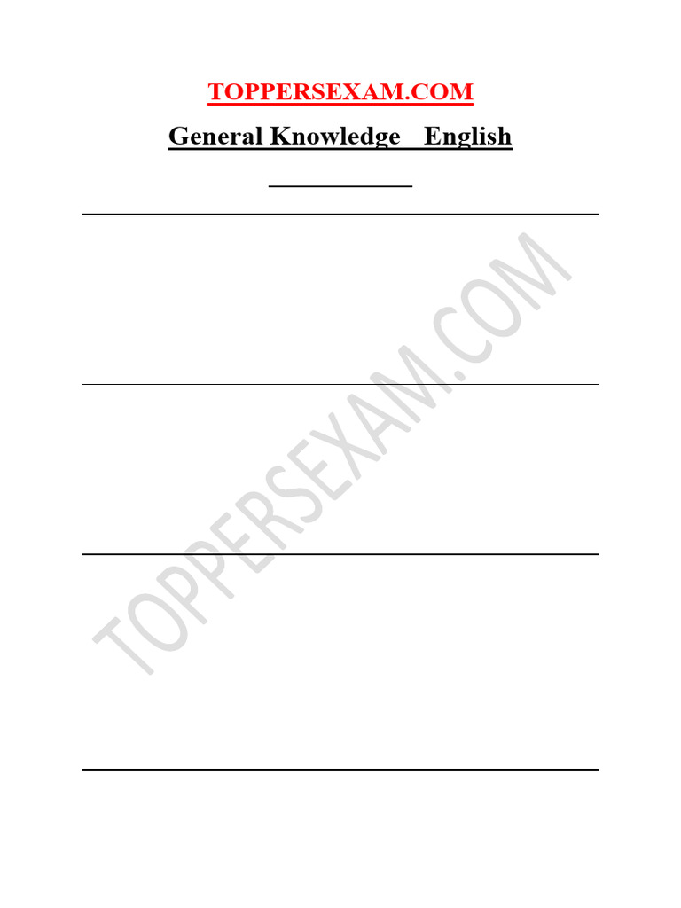 PDF General Knowledge PDF Download English 1725004312 | PDF