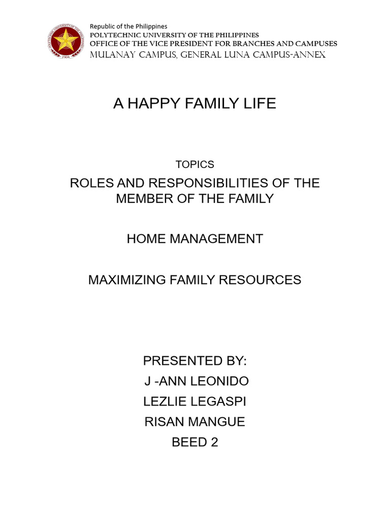 Group 2 A Happy Family Life | PDF