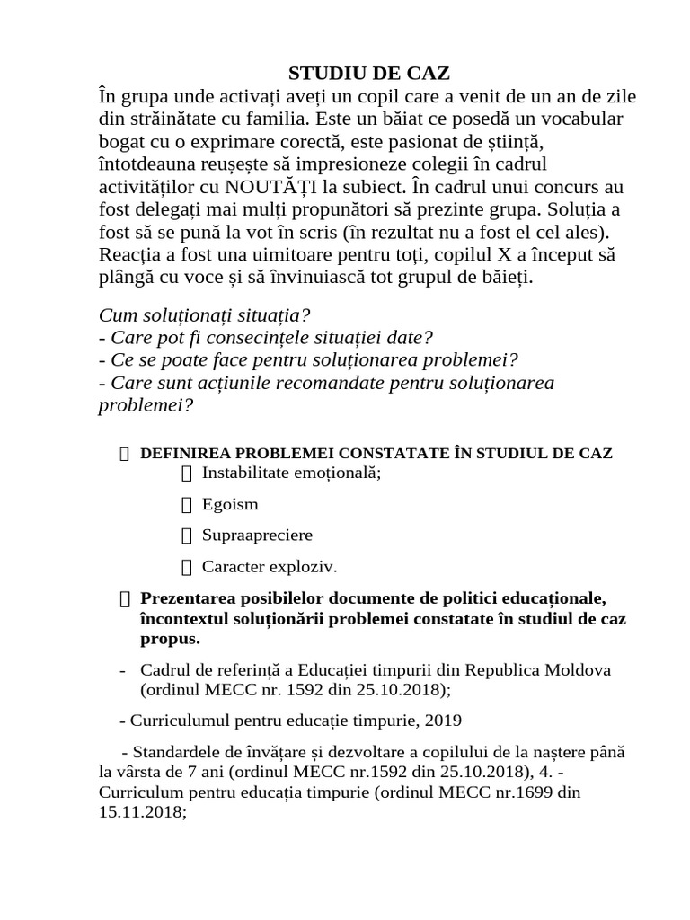 Studiu de Caz 1 | PDF