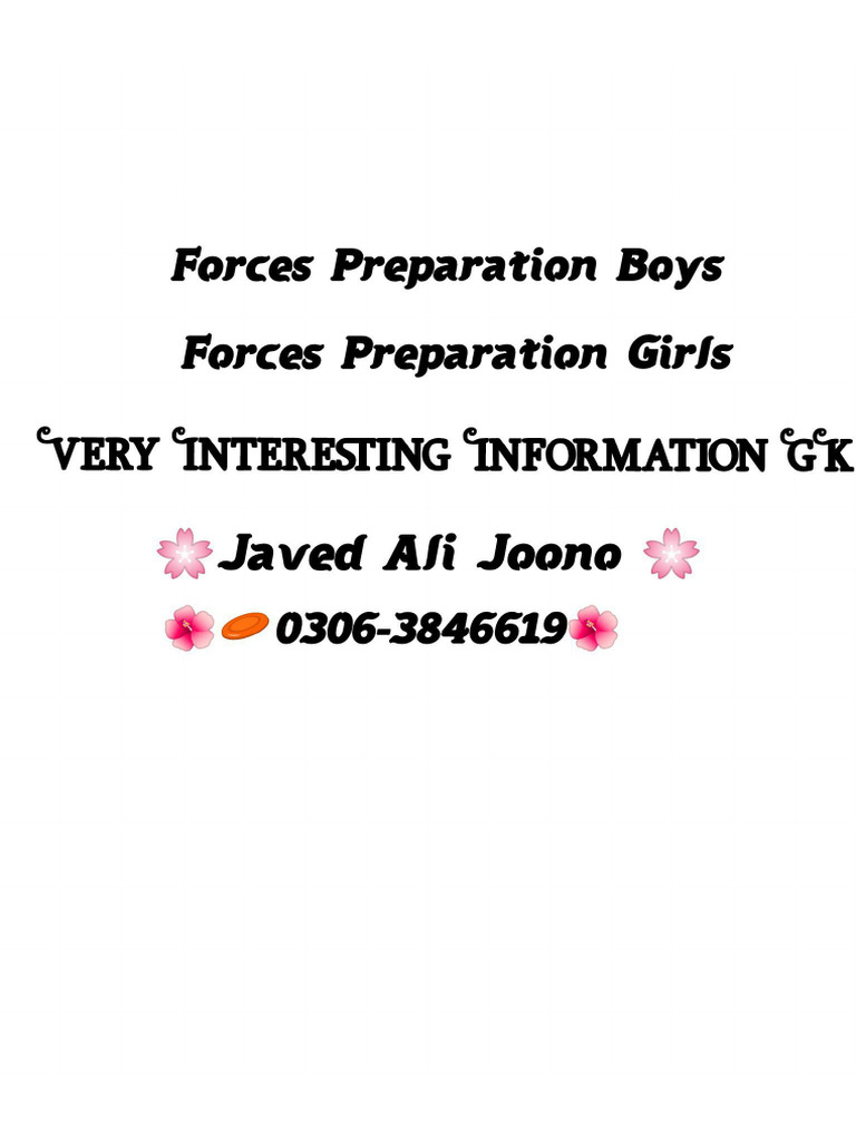 Very Interesting Information GK | PDF