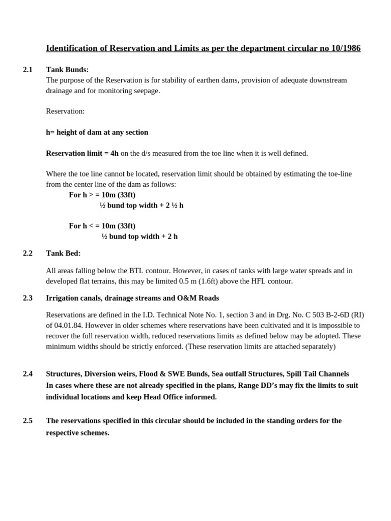 Retype of 1986 Circular | PDF