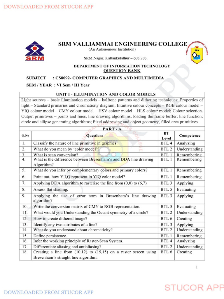 Computer Graphic and Multimedia | PDF