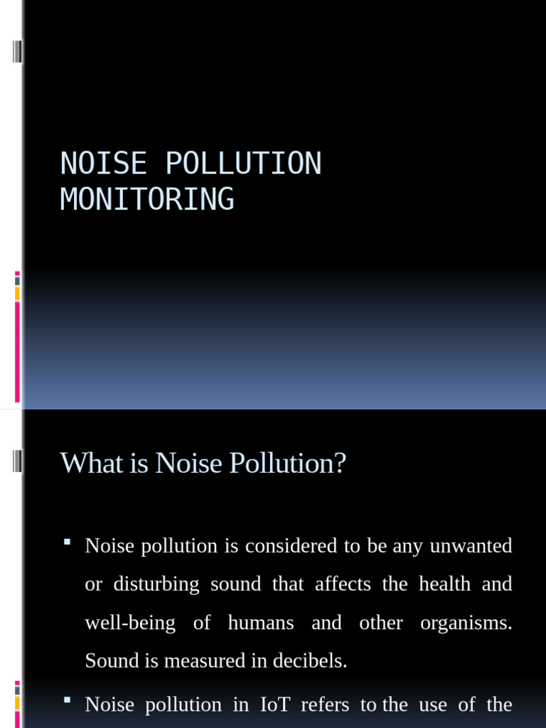 Noise Pollution Monitoring | PDF