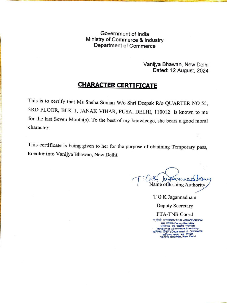 Char Certificate | PDF