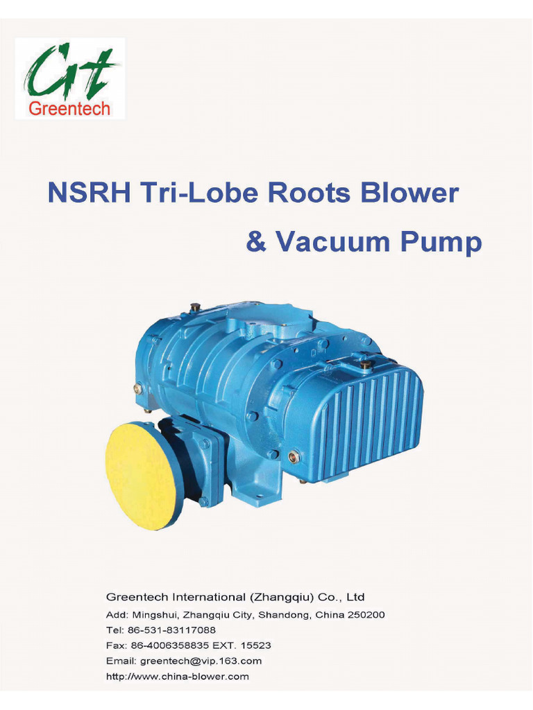 NSRH ROOTS BLOWER CATALOGUE | PDF