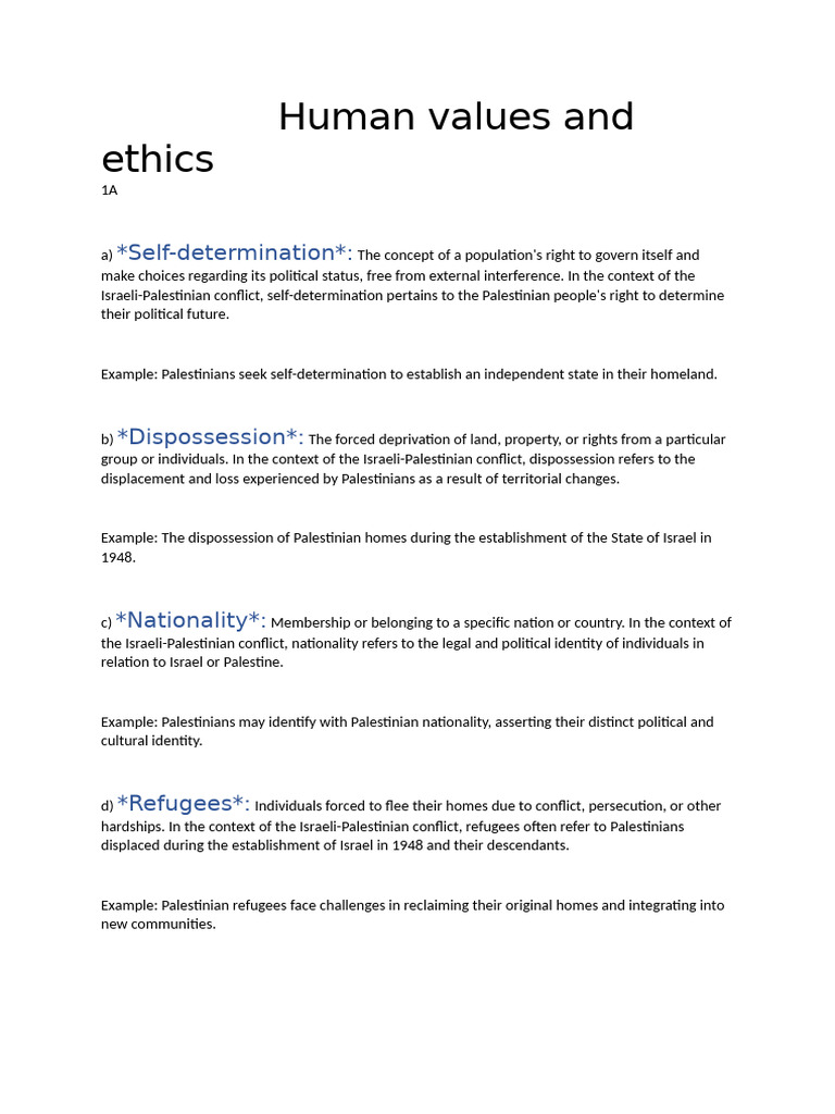 Human values and ethics | PDF