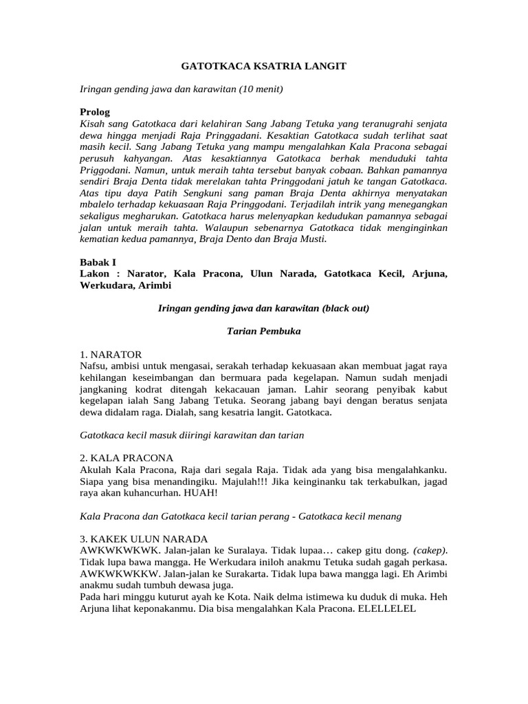 Gatotkaca Ksatria Langit | PDF