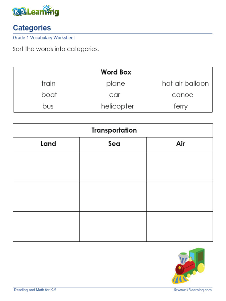 Grade 1 Word Sort 3 | PDF