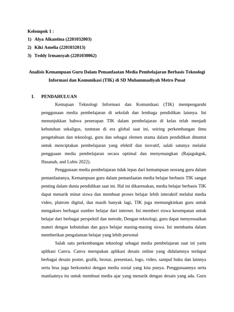 Kelompok 1 KTI (Metode&instrumen) | PDF