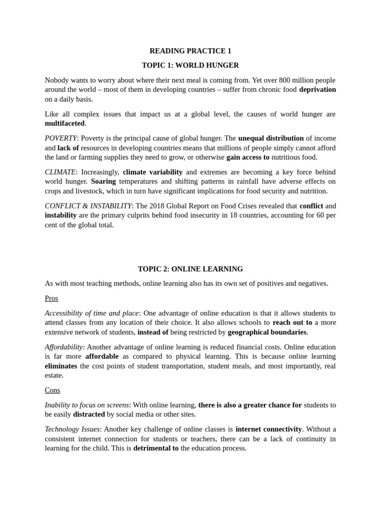 Reading Practice 1610 | PDF