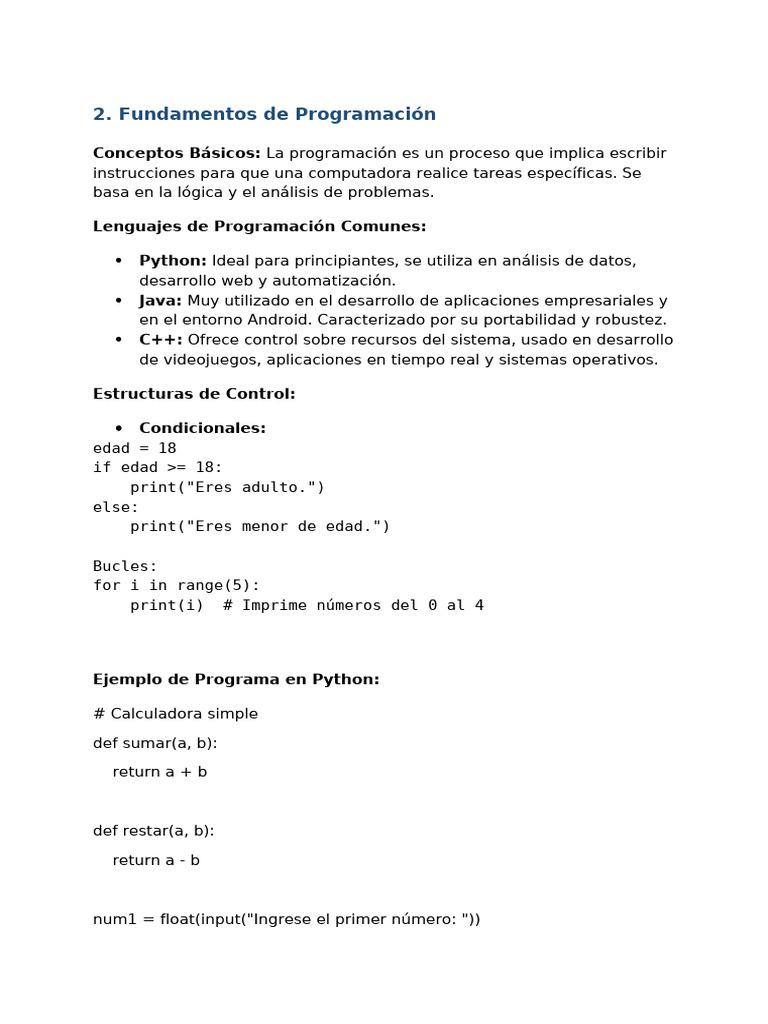 Tema 2 Fundamentos De Programacion Pdf 7962