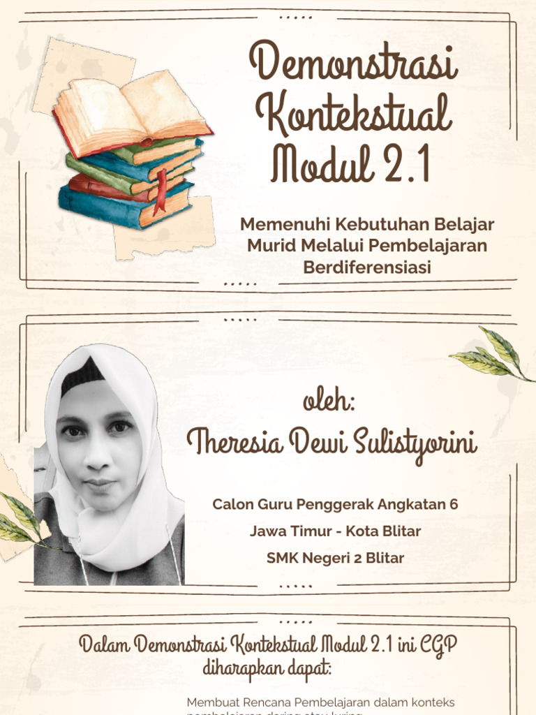 Demonstrasi Kontekstual Modul 2.1 - Theresia Dewi S - A6-39 | PDF