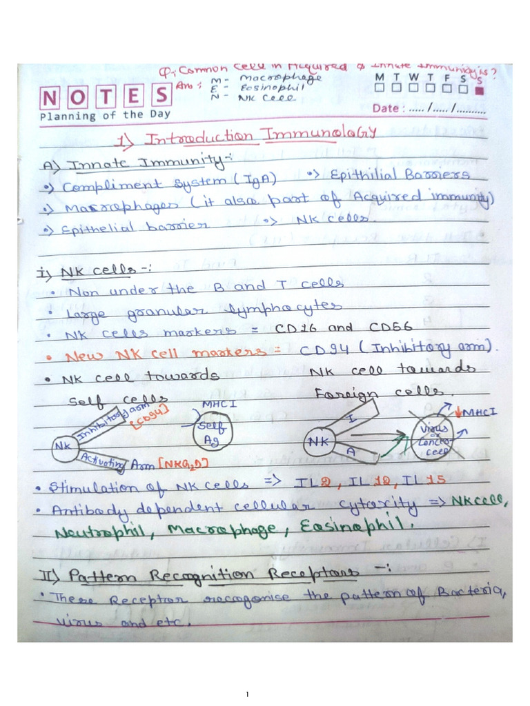 Immunology Notes | PDF