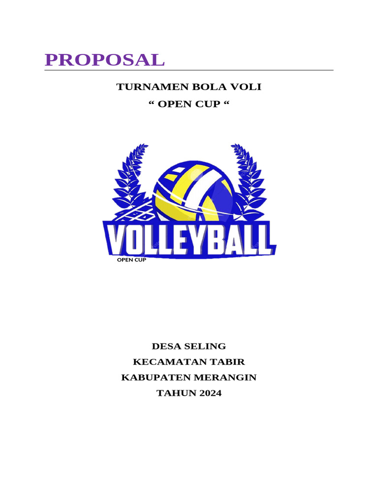 Proposal Bola Volly | PDF