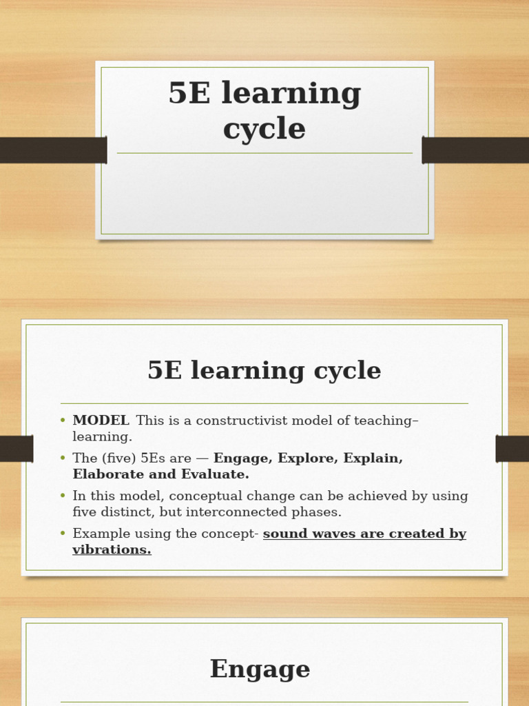 5E learning cycle | PDF