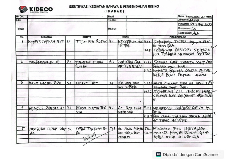 Mustakim Ali Mudin - PT Trasindo | PDF