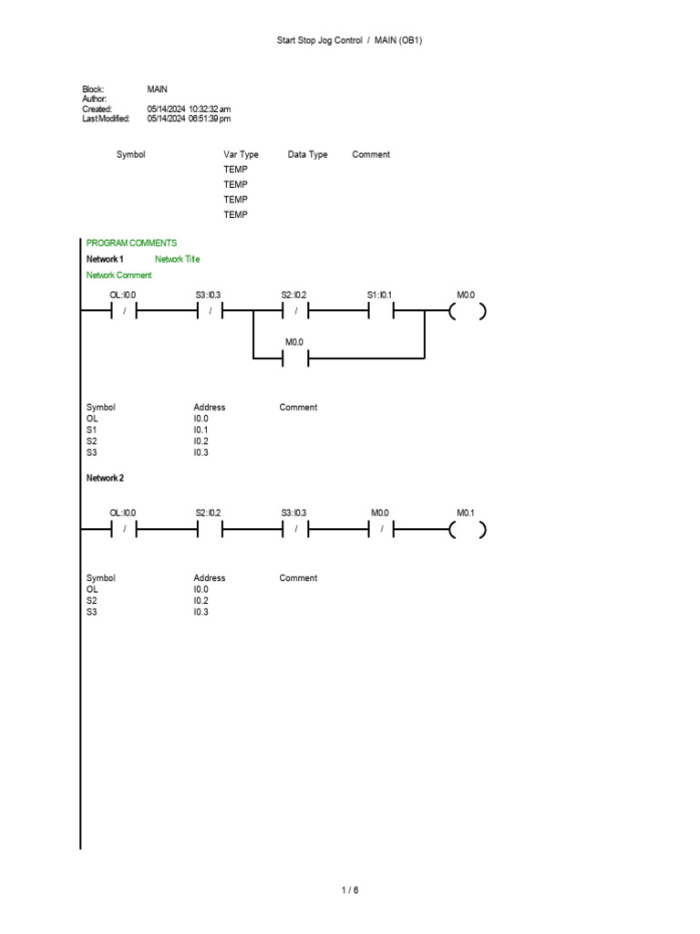 Start Stop Jog Control | PDF