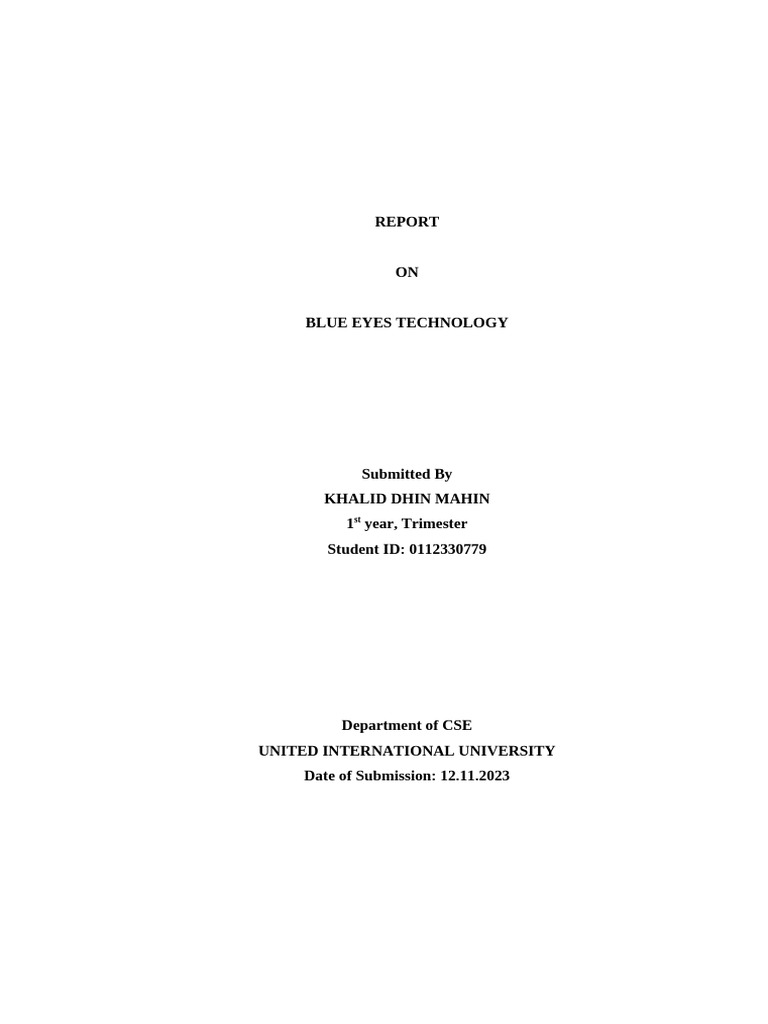 Blue Eyes Technology | PDF