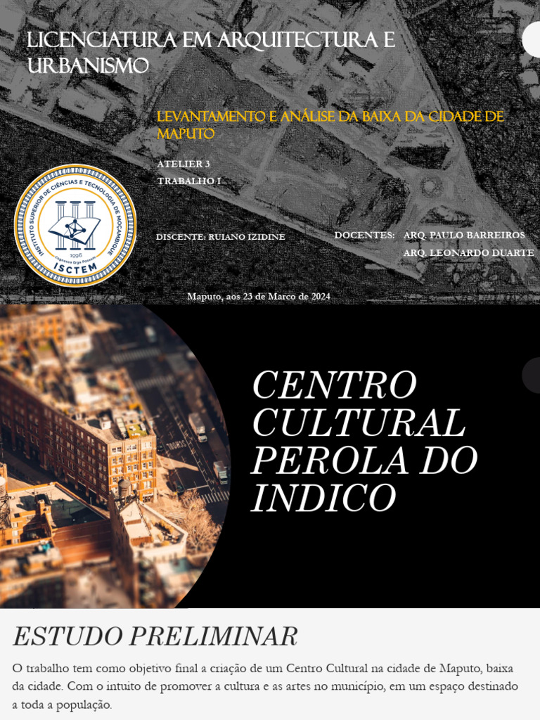 Atelier Trb1 Ruiano Izidine Estudo Preliminar Centro Cultural | PDF