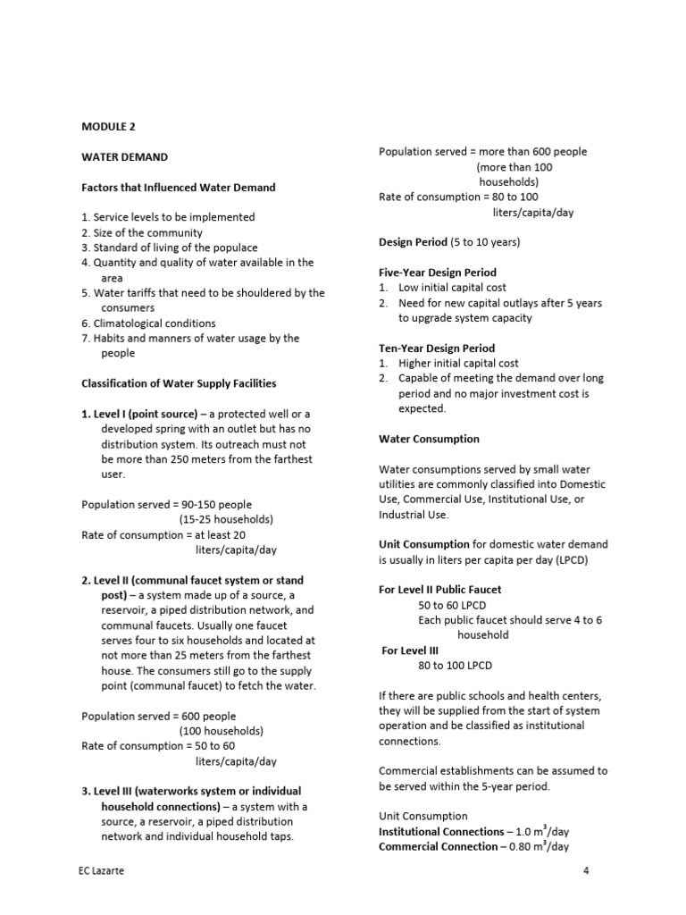 Module 2 - Water Demand | PDF