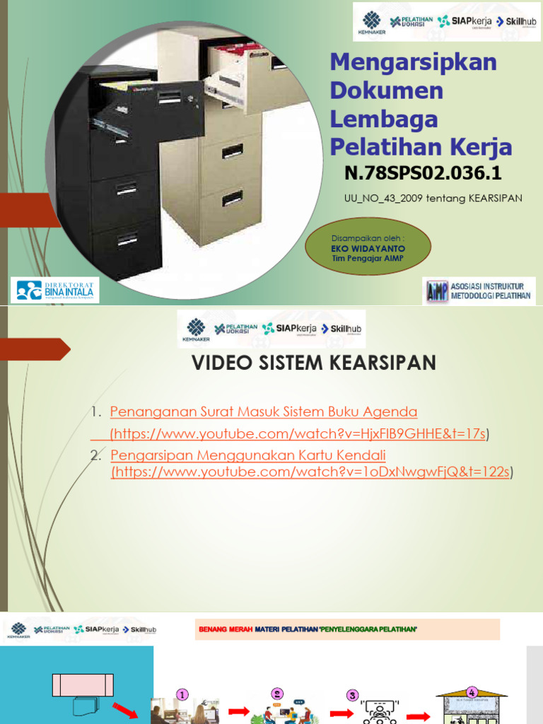 Presentasi Materi UK.036 Mengarsip Dokumen LPK - 04!08!2023 - C | PDF