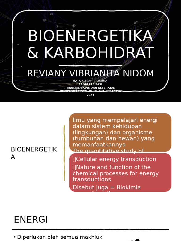 Bioenergetika & Karbohidrat | PDF